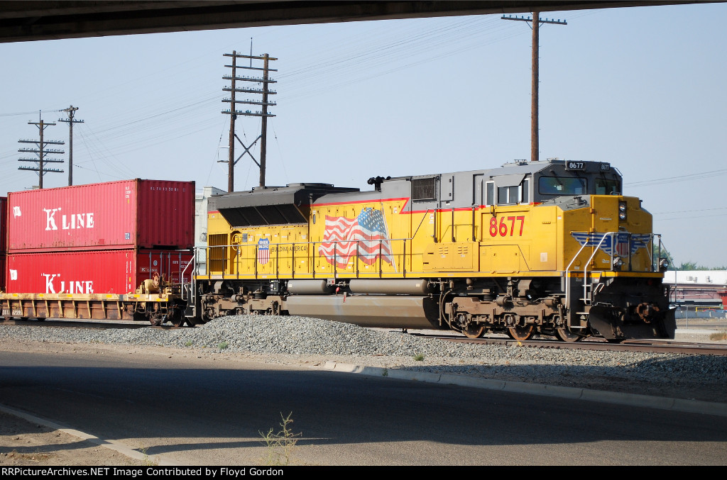 DPU UP 8677 clears Idaho highway 52 overrpass
